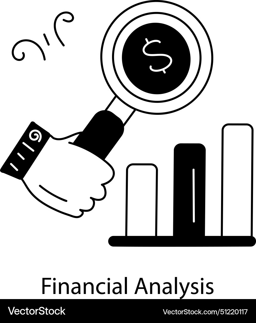 Financial analysis Royalty Free Vector Image - VectorStock