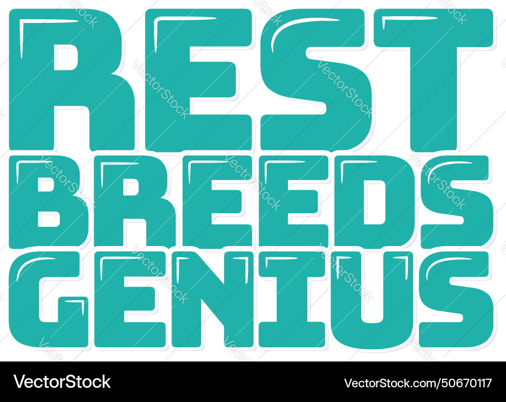 Genius essence lettering Royalty Free Vector Image