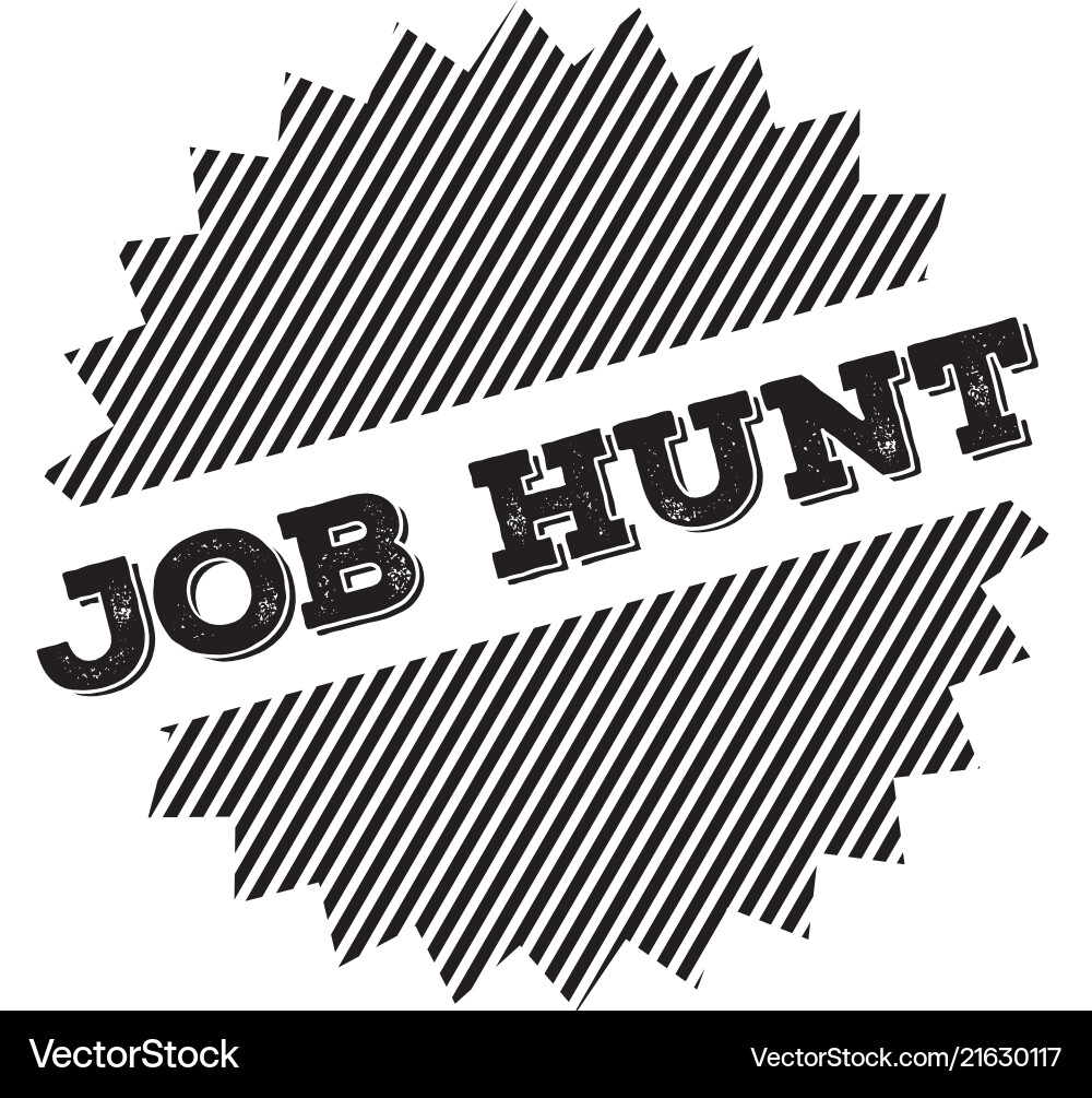 Jobsuche schwarz Stempel Lizenzfreies Vektorbild