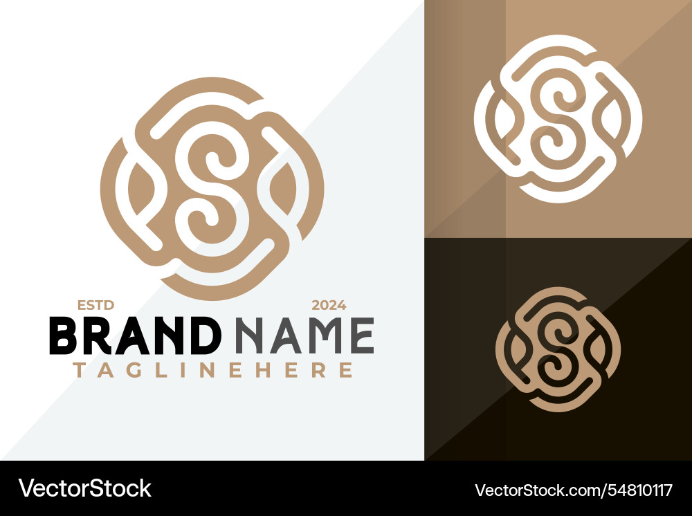 Letter s unique logo icon design Royalty Free Vector Image