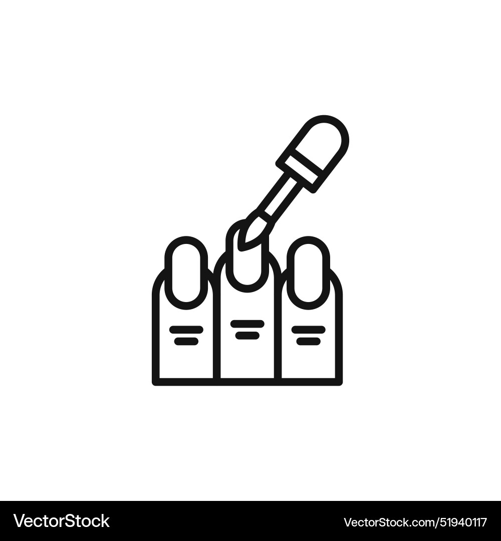 Nails polish icon logo sign outline Royalty Free Vector