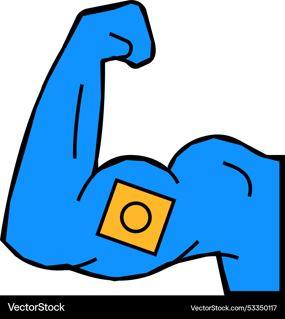 Patch nicotine medical therapy icon color Vector Image