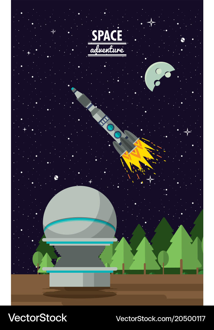 Very large telescope Royalty Free Vector Image