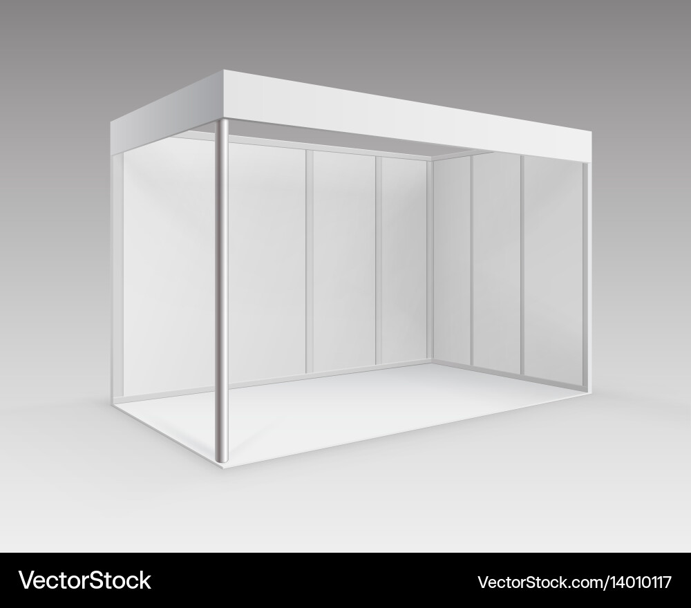 White Trade Booth Stand Royalty Free Vector Image