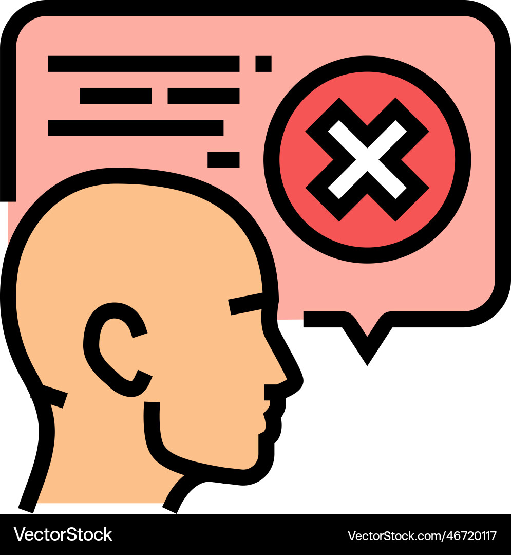 Wrong answer color icon Royalty Free Vector Image