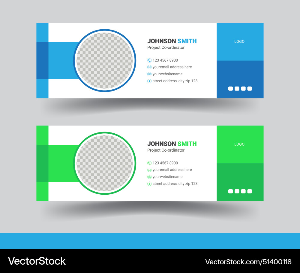 Clean and creative email signature design Vector Image