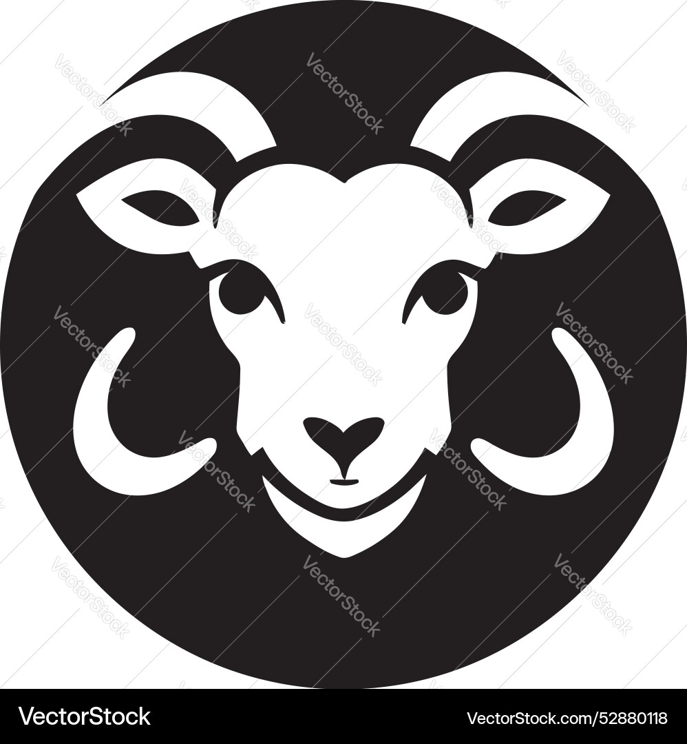 Elegance black flock symbol sheep in shadows Vector Image