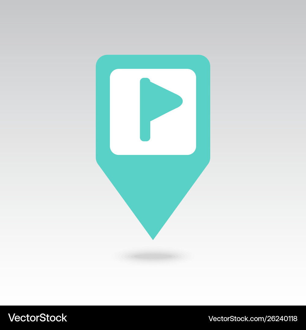 Flag pin map icon pointer markers Royalty Free Vector Image