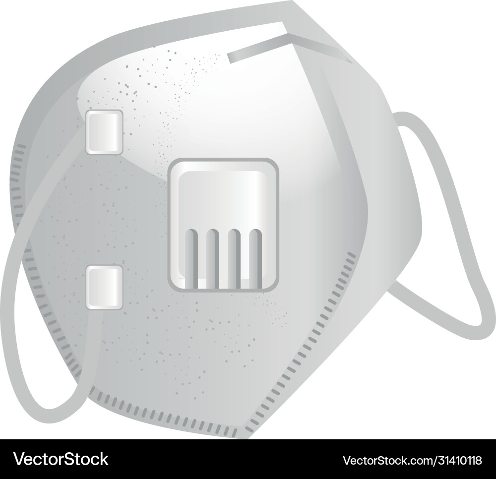 Industrial face mask n95 on white background Vector Image