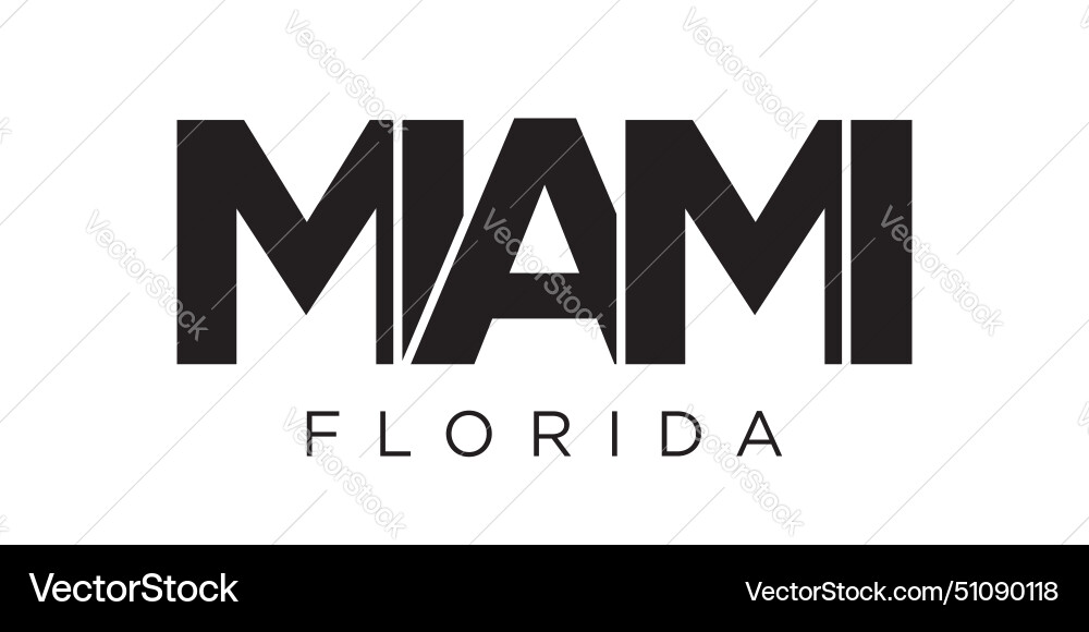 Miami florida usa typography slogan design Vector Image