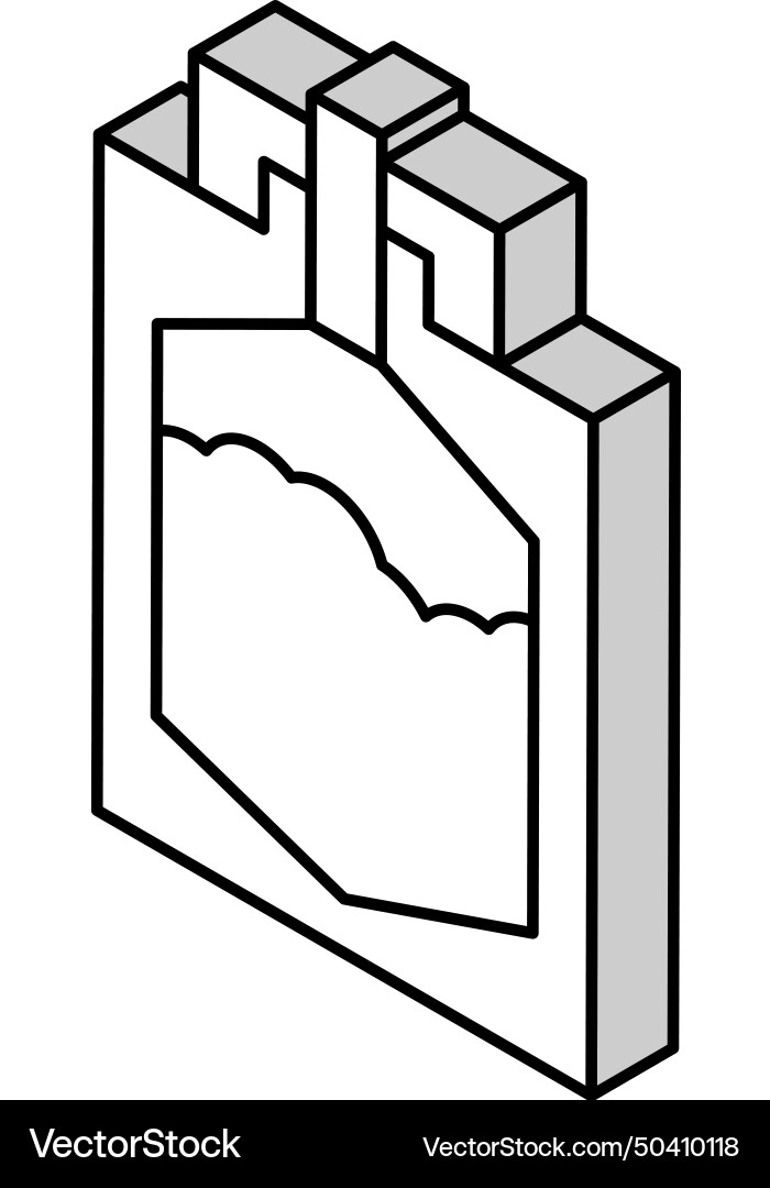 Powder metallurgy materials engineering isometric Vector Image
