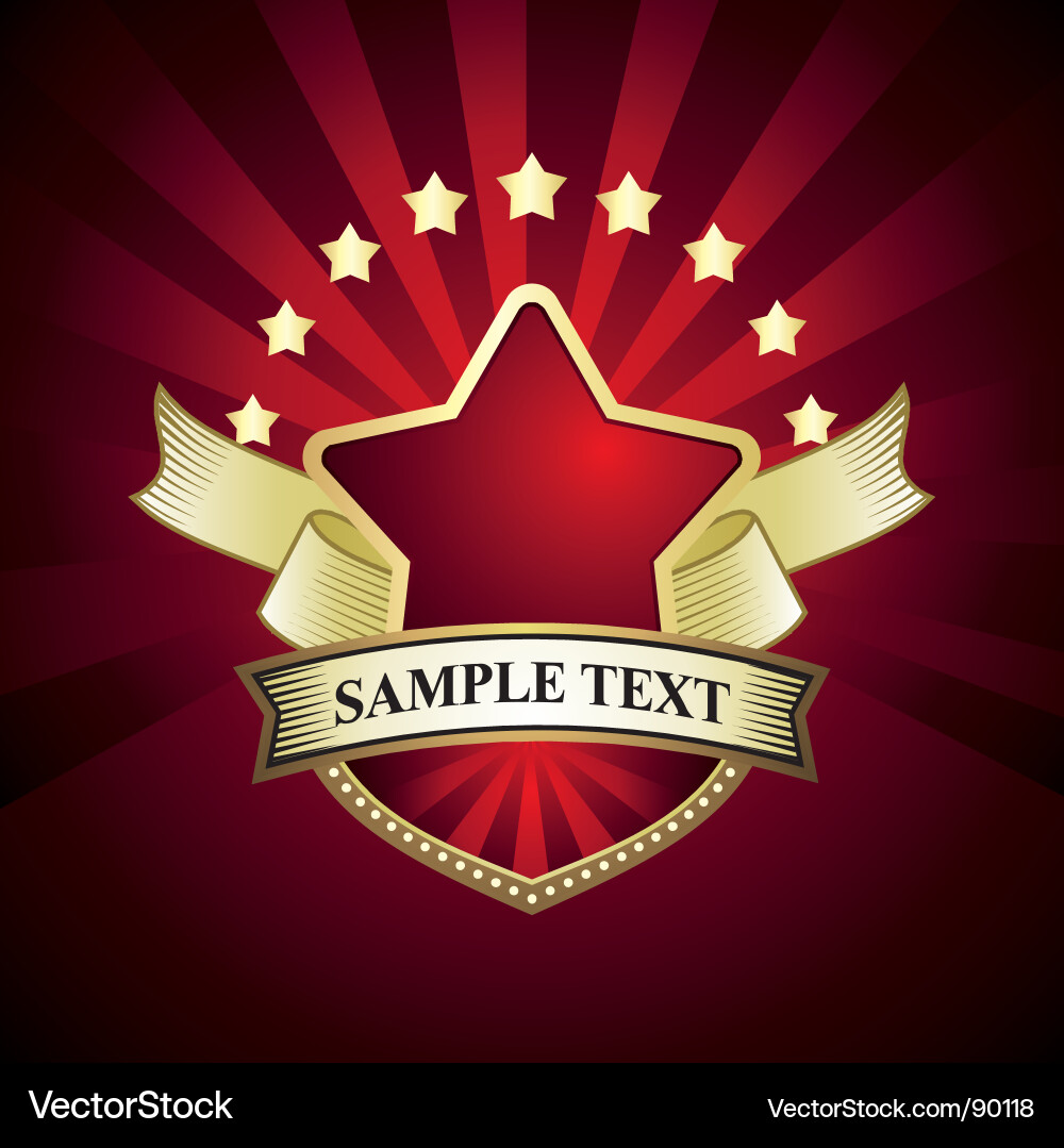 Red Star Burst Background Royalty Free Vector Image