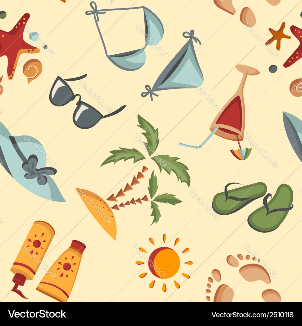 Seamless summer background Royalty Free Vector Image