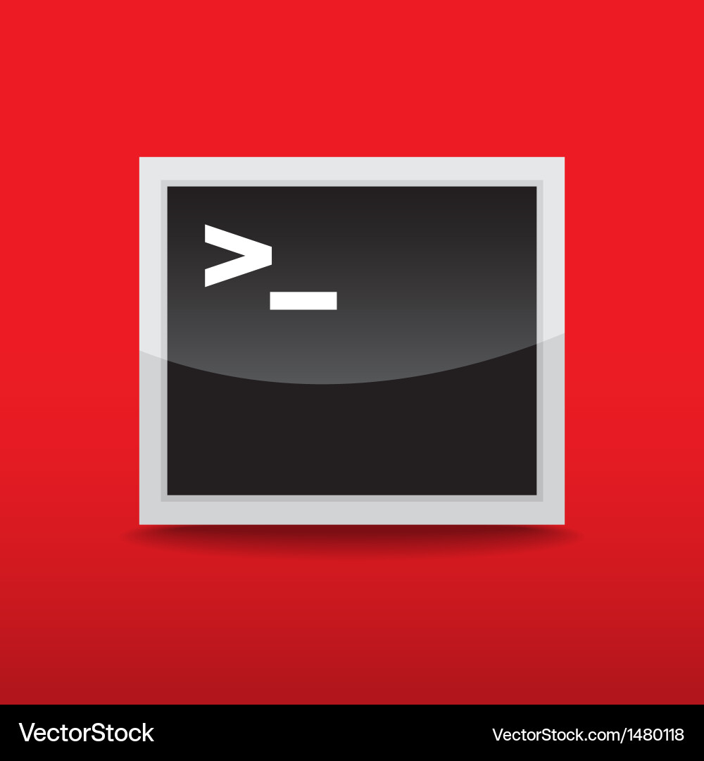 Terminal icon Royalty Free Vector Image - VectorStock