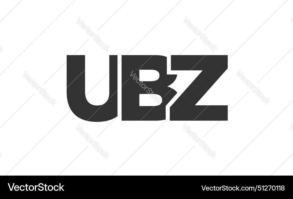 Ubz logo design template with strong and modern Vector Image