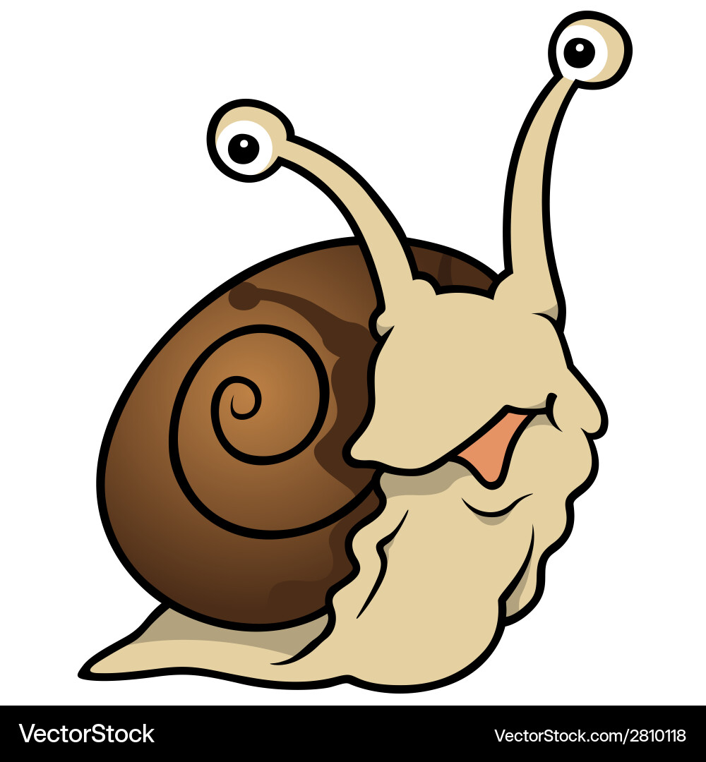 Waiting snail Royalty Free Vector Image - VectorStock