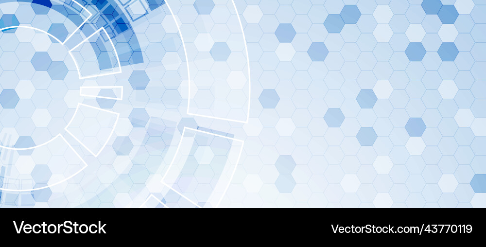 Abstract blue hexagon futuristic background Vector Image