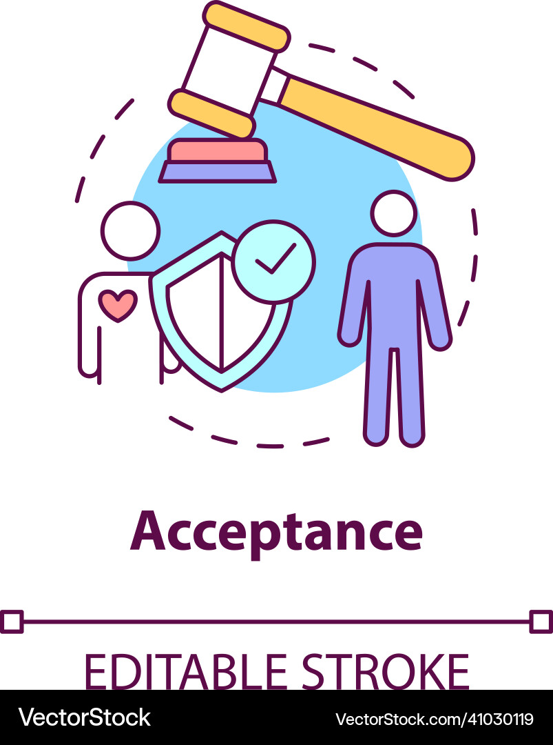 Acceptance concept icon Royalty Free Vector Image