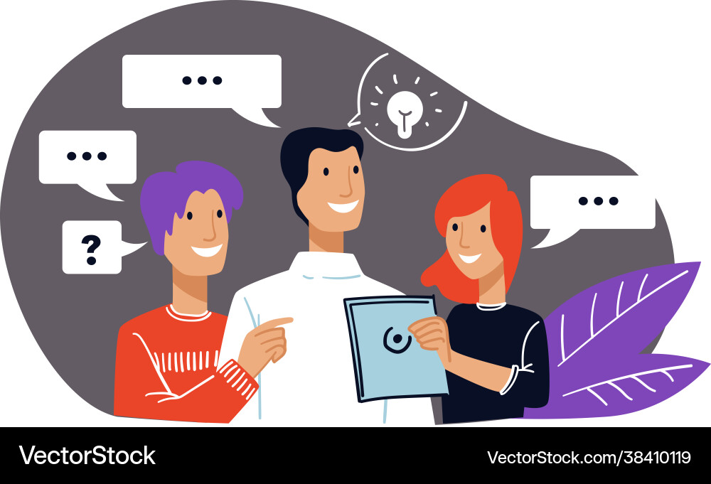 Business communication and success office team Vector Image