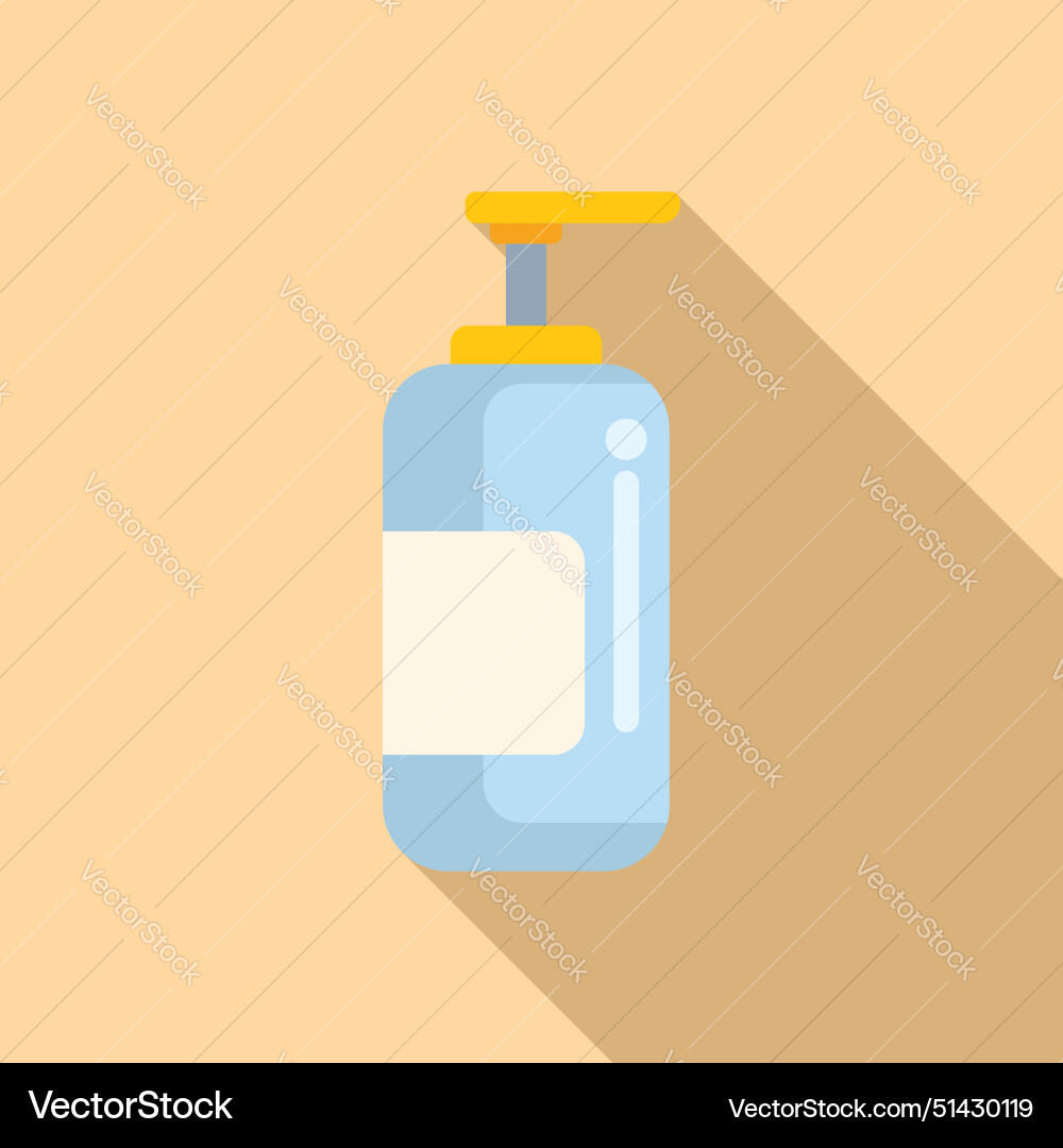 Flat design icon of a blue liquid soap pump Vector Image