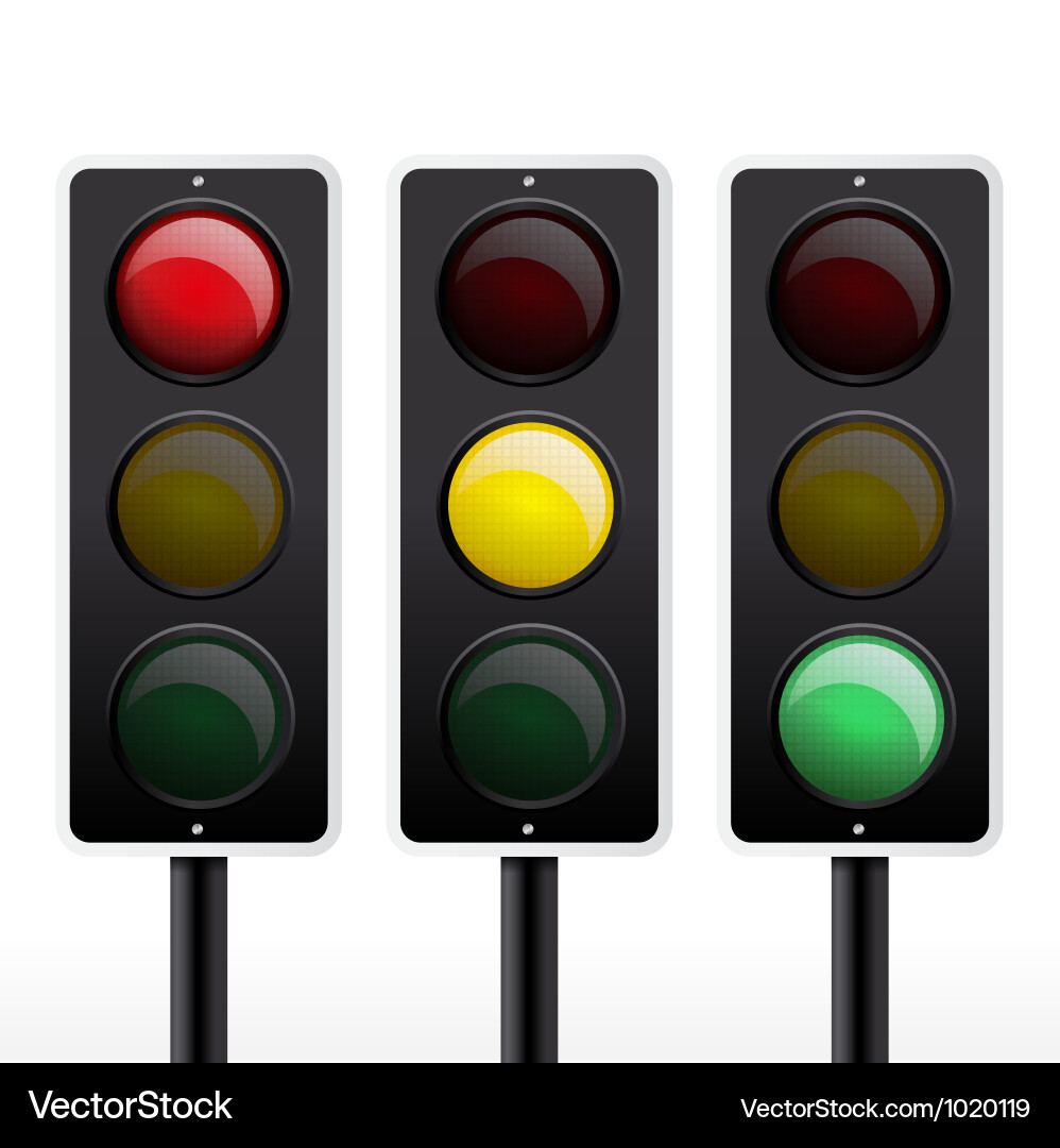 Isolated Traffic Light Royalty Free Vector Image