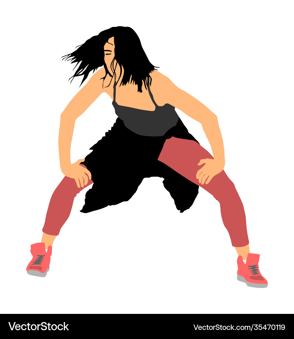 Modern style dancer girl Royalty Free Vector Image