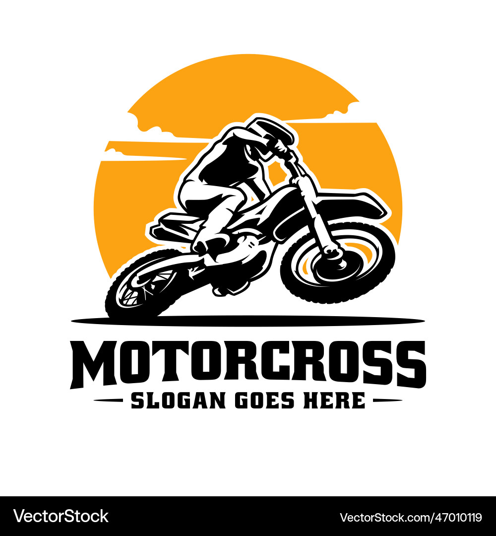 Motorcross logo Royalty Free Vector Image - VectorStock