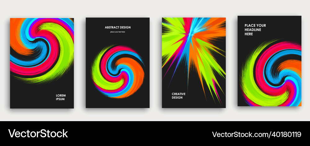 Multi-colored book cover page design creative – Royalty-Free Vector ...