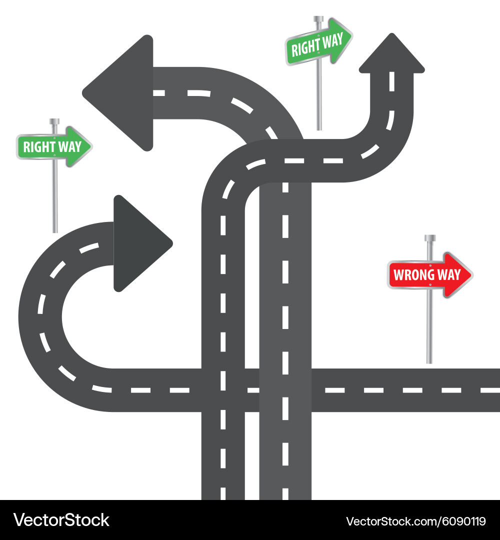 One way road sign advertising design Royalty Free Vector