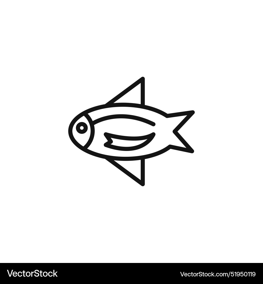 Perch fish logo sign outline Royalty Free Vector Image