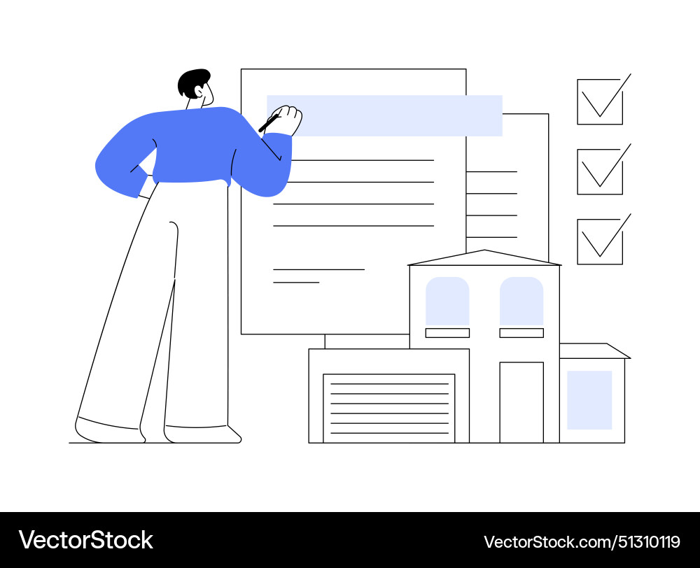 Property management isolated cartoon Royalty Free Vector