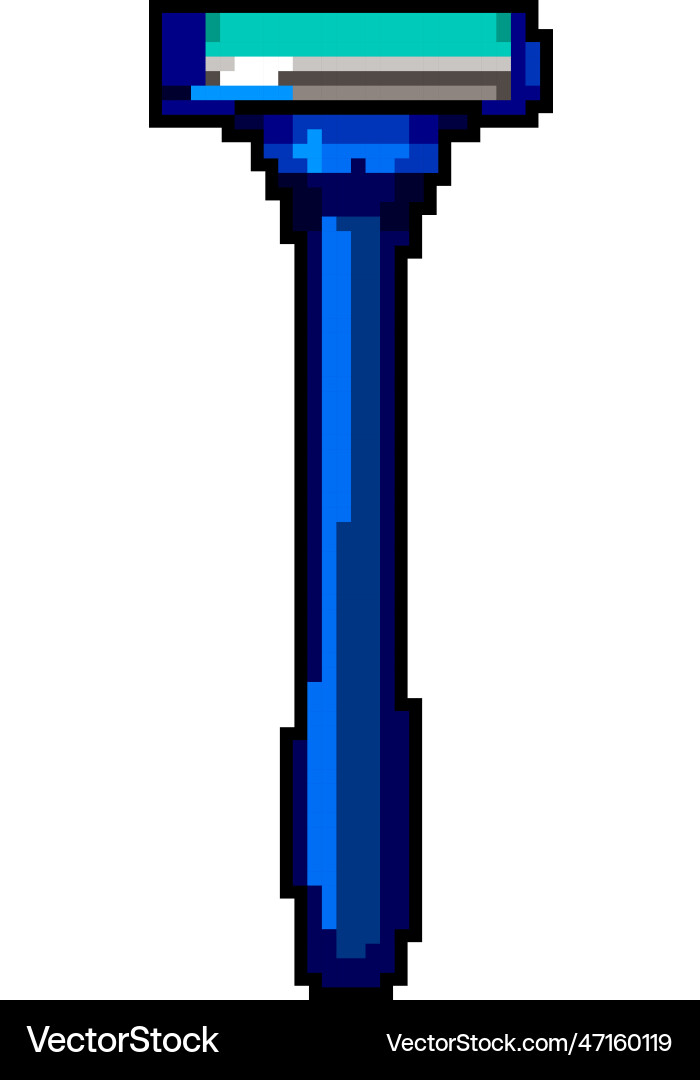 Sharp shaver game pixel art Royalty Free Vector Image