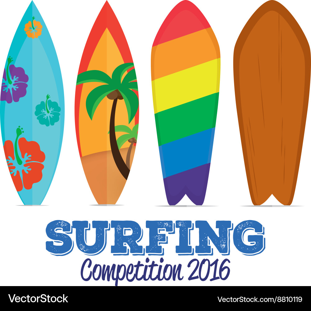 Surfboards Royalty Free Vector Image - VectorStock