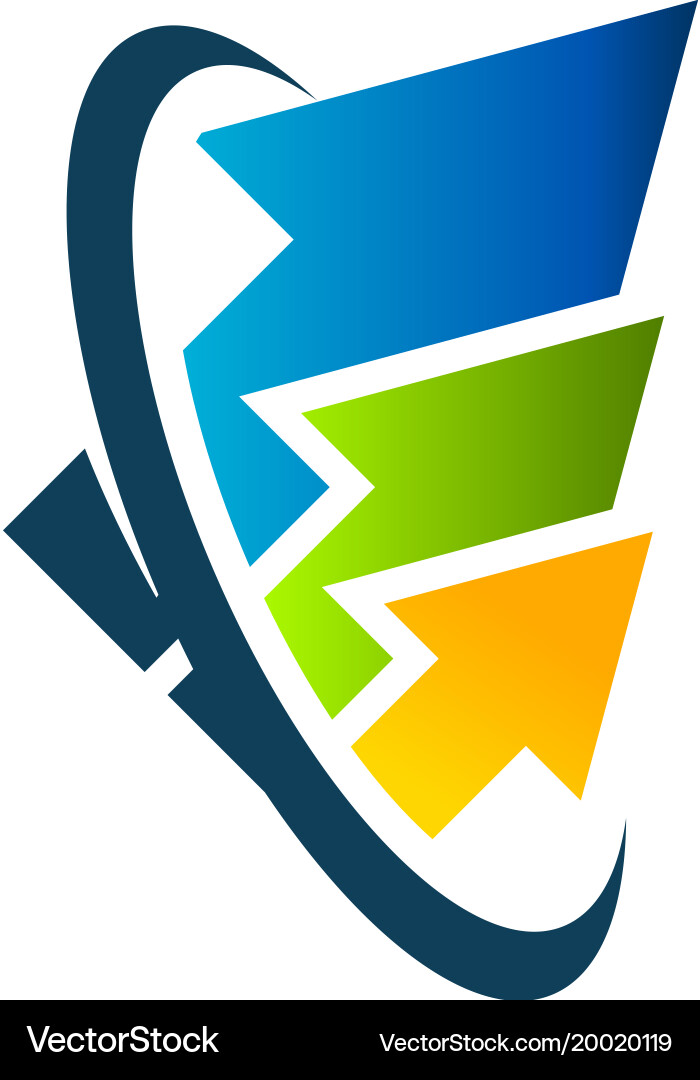 Swoosh arrow logo icon Royalty Free Vector Image