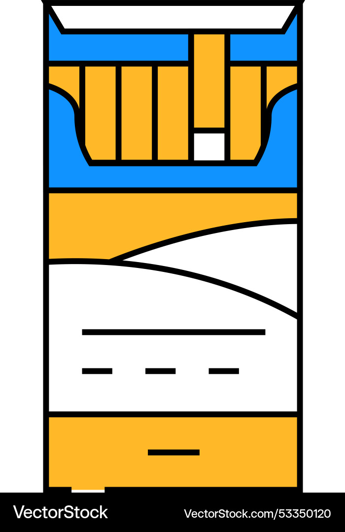 Cigarette nicotine icon color Royalty Free Vector Image