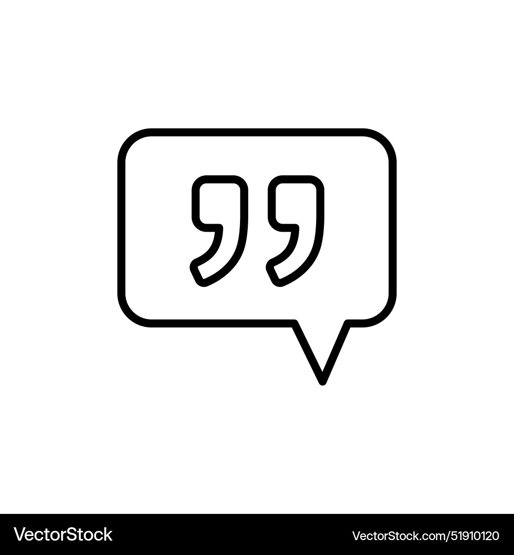 Comment quote icon for customer feedback Vector Image