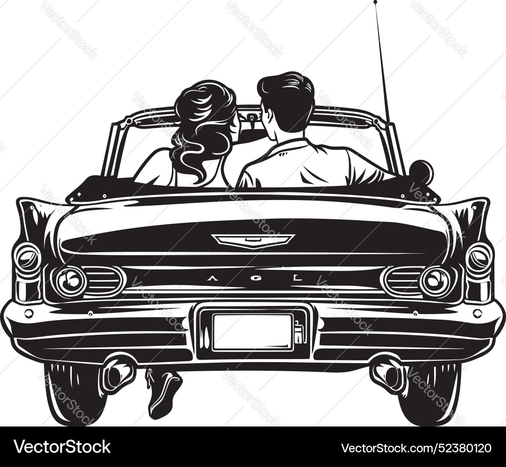 Convertible comfort iconic emblem Royalty Free Vector Image