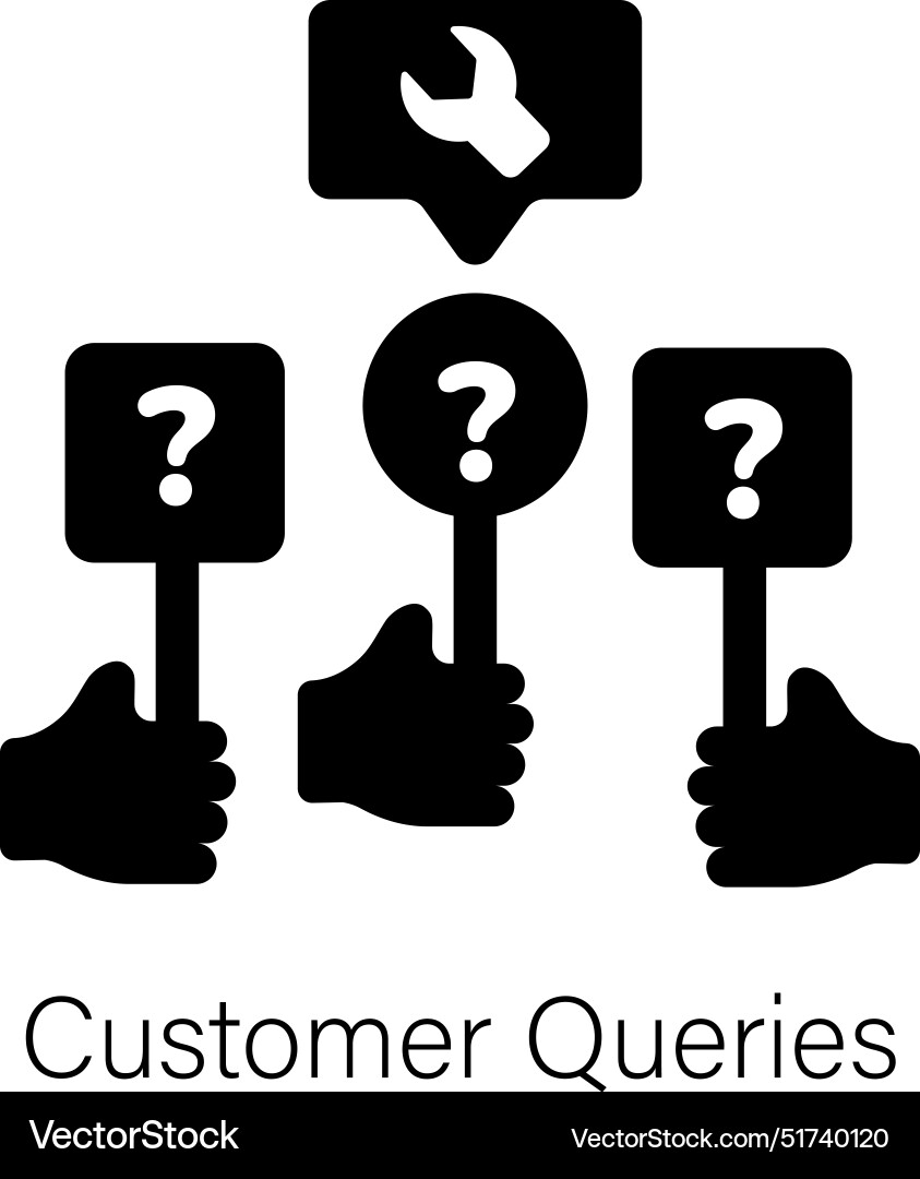 Customer queries Royalty Free Vector Image - VectorStock