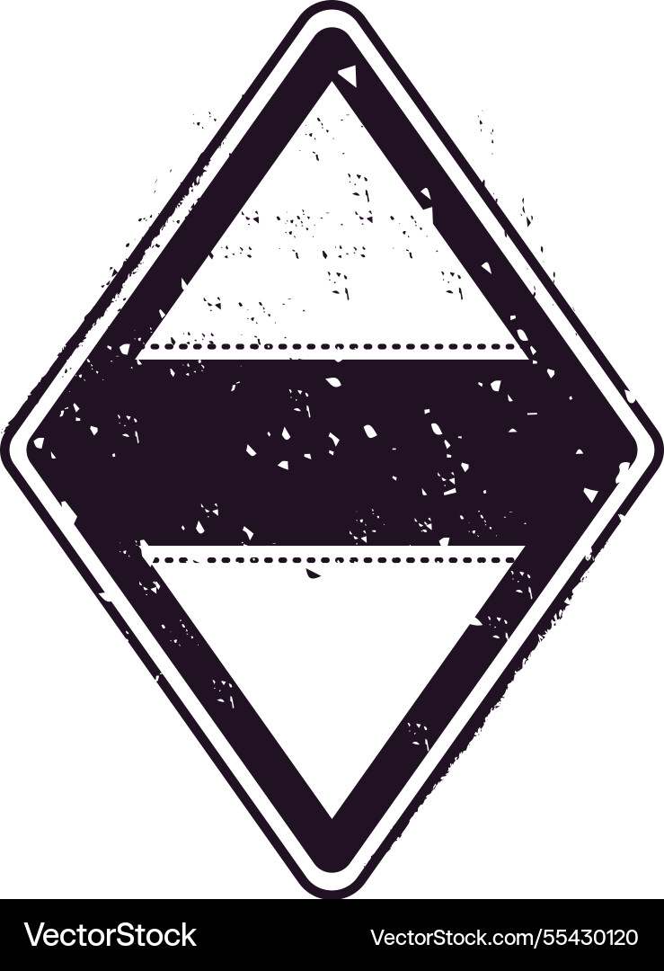 Distressed vintage style diamond shaped stamp Vector Image