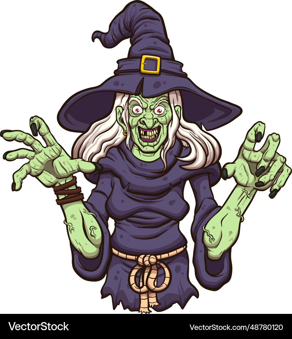 Evil witch Royalty Free Vector Image - VectorStock