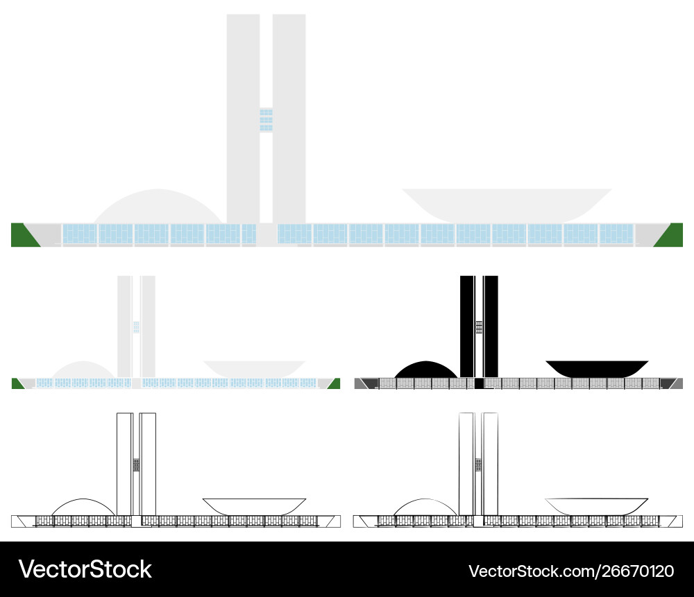 Landmark brazil colored and outline only Vector Image