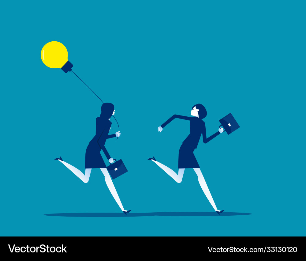 Passing idea to another person flat cartoon Vector Image