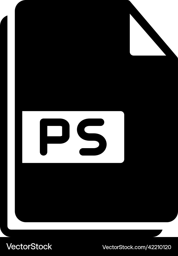 Ps Royalty Free Vector Image - VectorStock