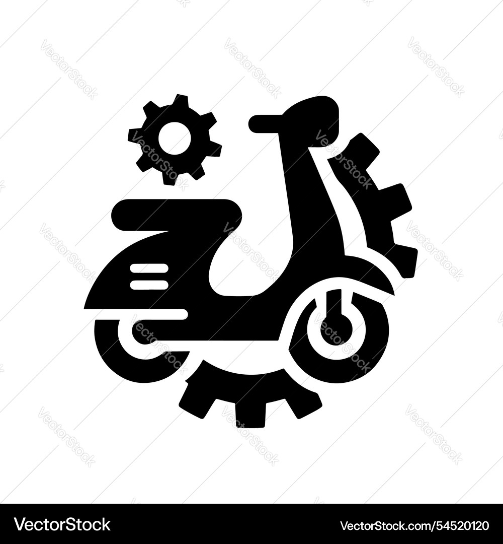 Scooter repair service icon 1 Royalty Free Vector Image