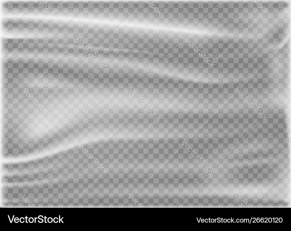 Transparent polyethylene plastic warp Royalty Free Vector