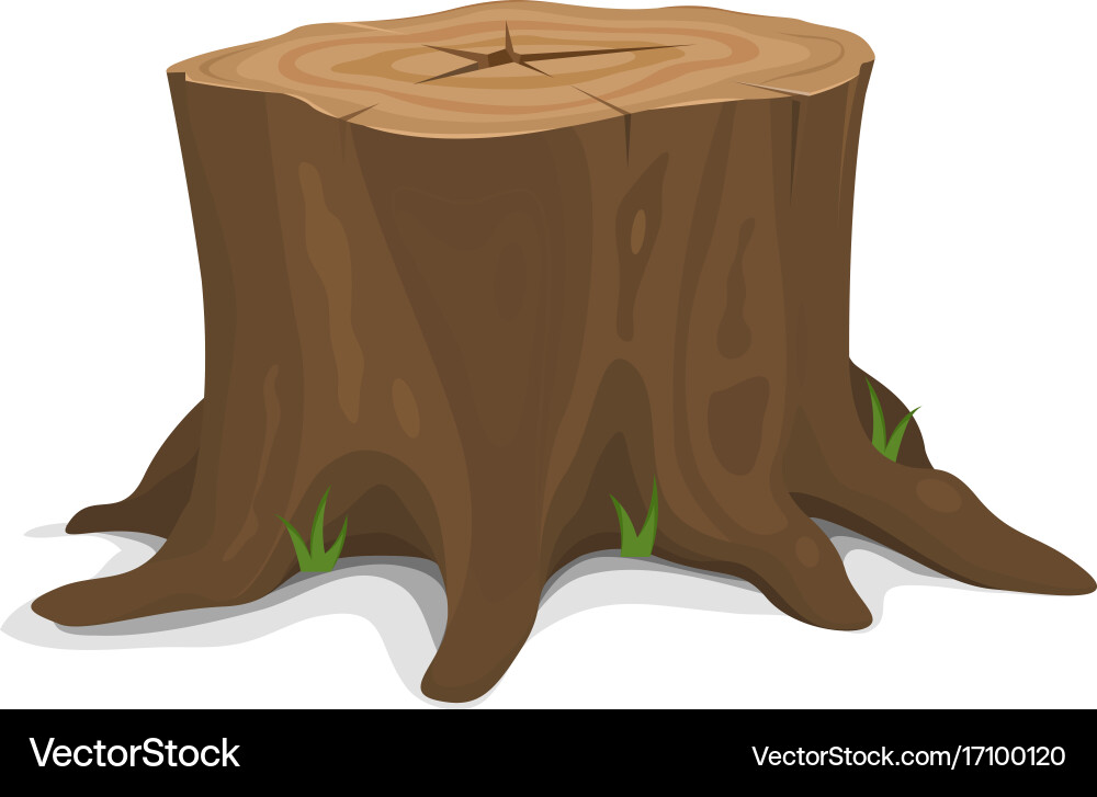 Tree stump Royalty Free Vector Image - VectorStock