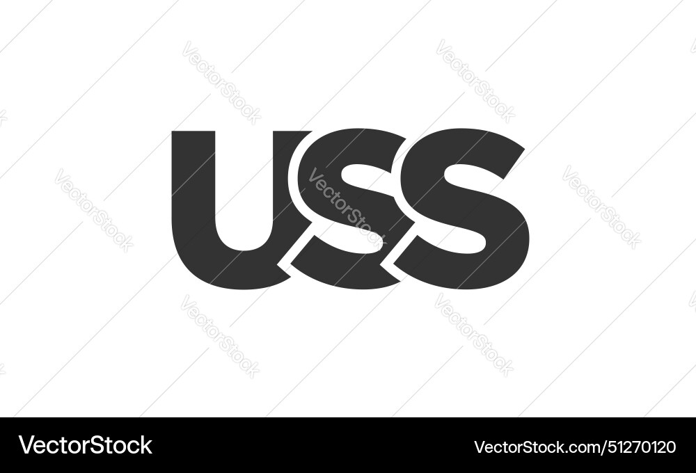 Uss logo design template with strong and modern Vector Image