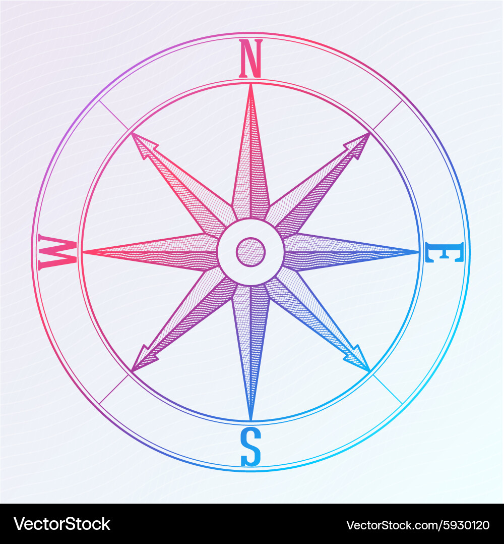 Wind rose Royalty Free Vector Image - VectorStock