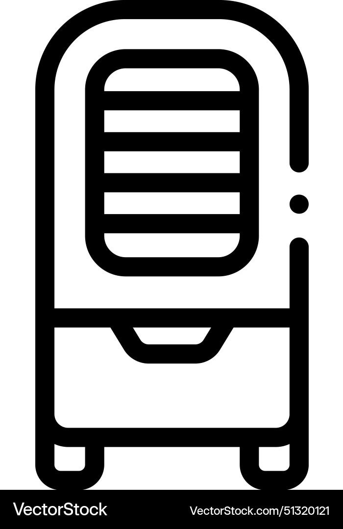 Air cooler icon thin linear style design isolated Vector Image