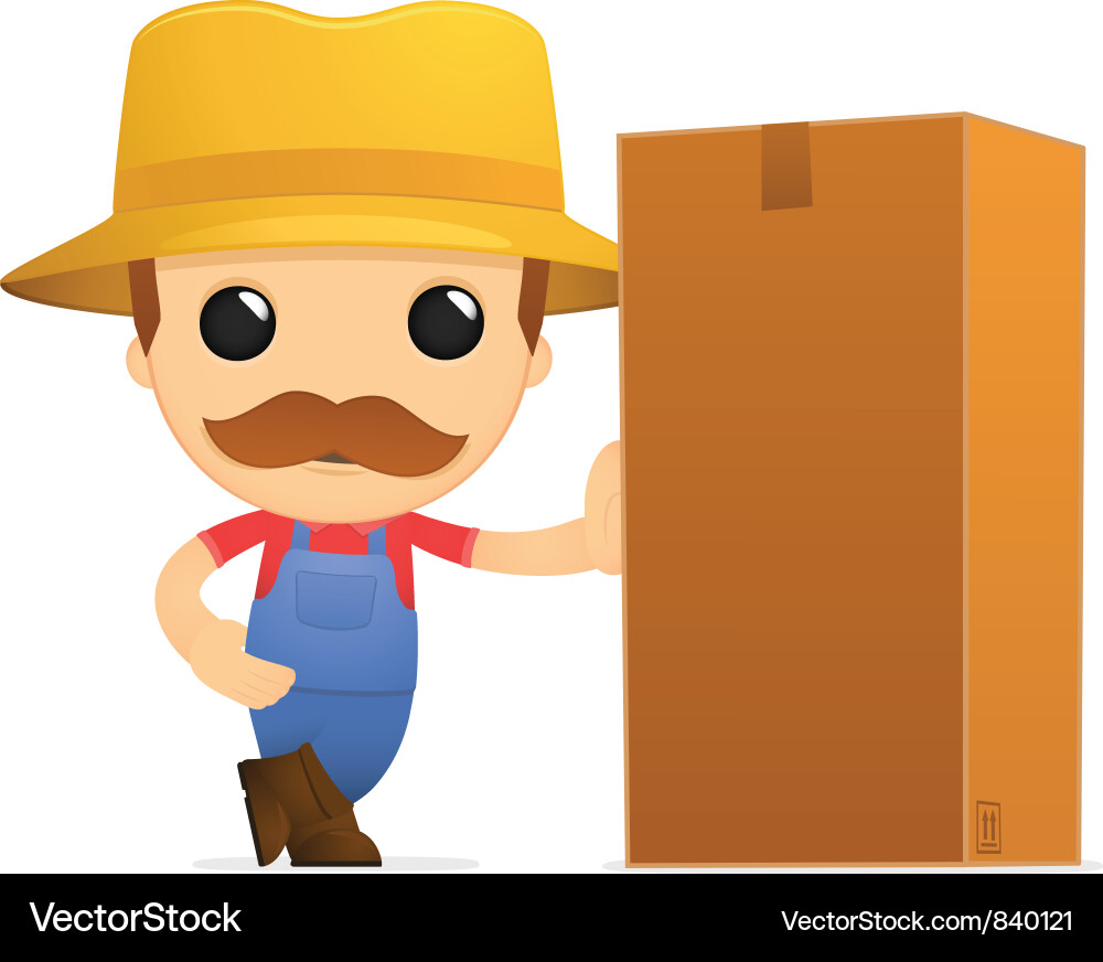Cartoon Farmer Character Royalty Free Vector Image